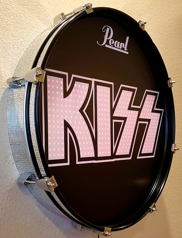 KISS Mirror Ball Wall Mounted Bass Drum with LED Lighting + | Reverb