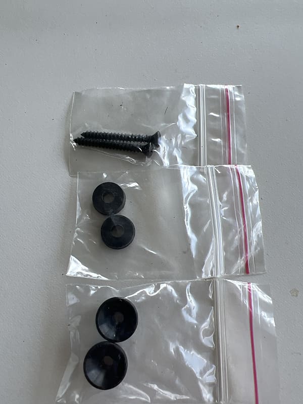 Allparts Stratocaster Black trap buttons, cushions and mount | Reverb