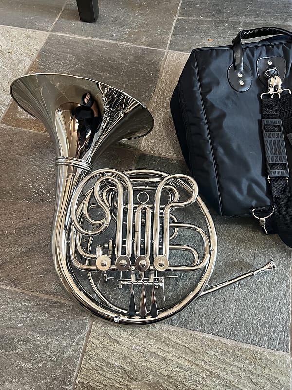 Maxtone brand Silver Double French Horn with detachable bell. | Reverb