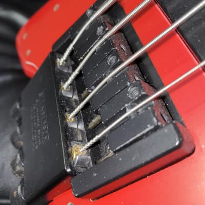 Steinberger XP-2 bass guitar 1986 Red with red pickguard | Reverb