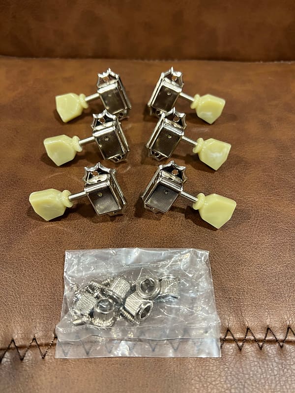 Gotoh Japan 3x3 Vintage Style Tuning Machines Nickel w/ | Reverb
