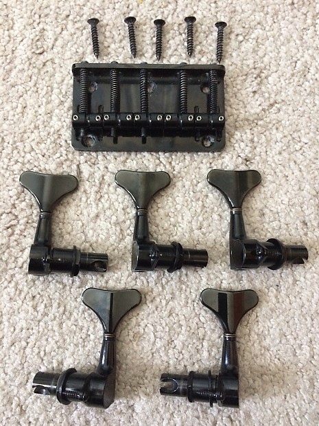 Gotoh 5-string Bass Bridge & Tuners (Black) | Reverb