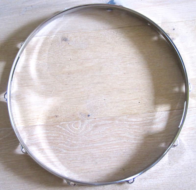14" 10-Lug Triple-Flanged Snare Side Hoop Rim Chrome NOS | Reverb
