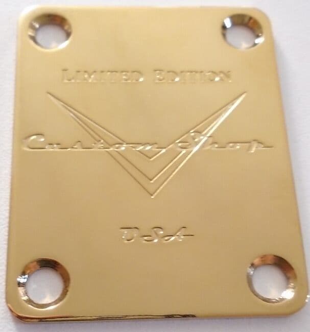 Neck Plate Custom Shop E. -u. (USA) - Limited Edition - Gold | Reverb
