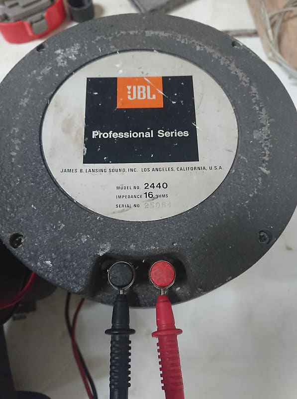 Pair of JBL 2440 compression drivers with JBL 2311 adapters | Reverb