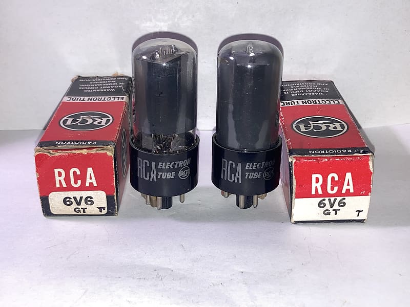 1950's RCA 6V6GT Gray Glass Tubes, Matched Pair, | Reverb Canada