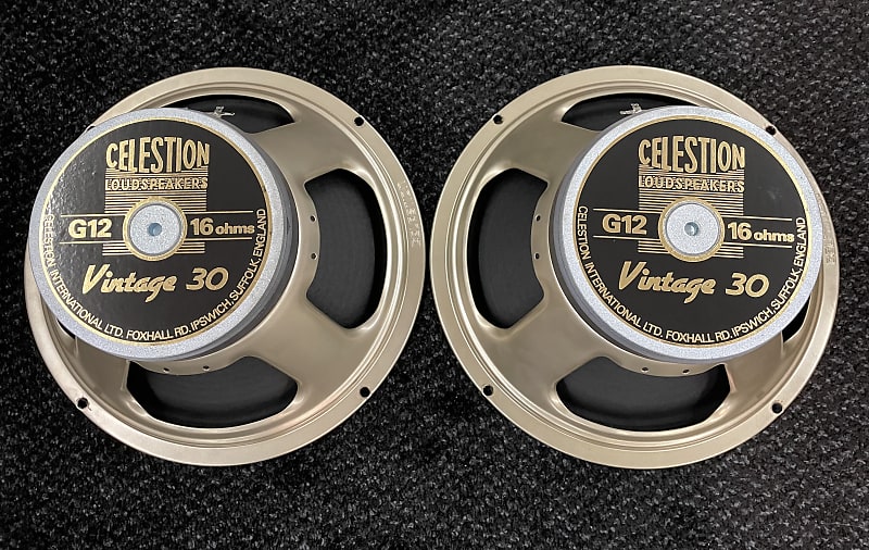 Celestion Vintage 30 G12 Speaker Pair 16ohm UK Made English | Reverb