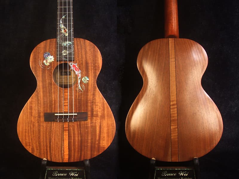 Bruce Wei Handmade Curly Acacia, Walnut ArchBack Baritone | Reverb UK