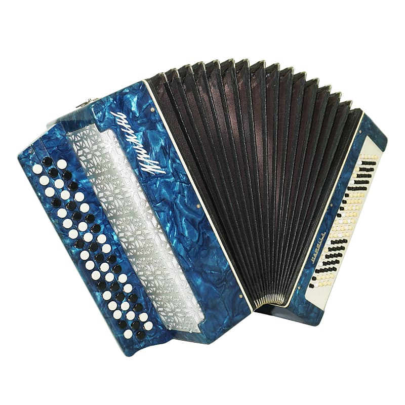 Vintage Button Accordion Promin 3 Rows Chromatic Bayan Made Reverb