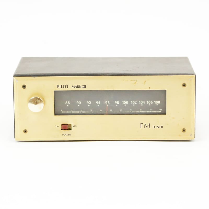 1962 Pilot Radio Corp. Mark III AM FM Tuner Black & Gold | Reverb