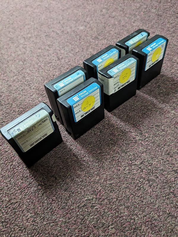 (7) Ensoniq E2 Prom sound Cartridges (ESQ-1, SQ-80) | Reverb
