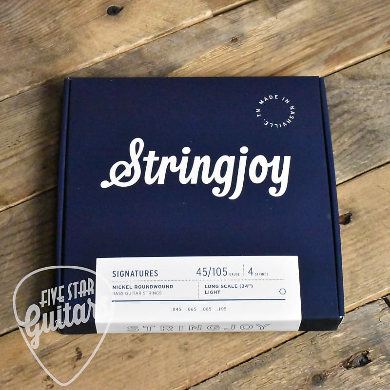 Stringjoy SJ-BA45105LS Long Scale Nickel Wound 4-String Bass | Reverb