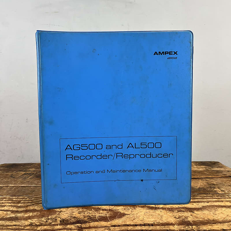 Ampex Original Binder of Operation and Maintenance Manual for | Reverb