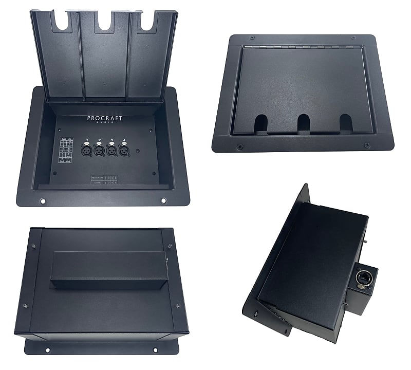 PROCRAFT 3 HOLE LID FLOOR POCKET W/ 1) FEMALE 4 CHANNEL XLR | Reverb