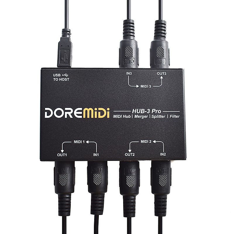 DOREMiDi MIDI HUB-3 Pro Supports Connecting MIDI DIN Devices | Reverb