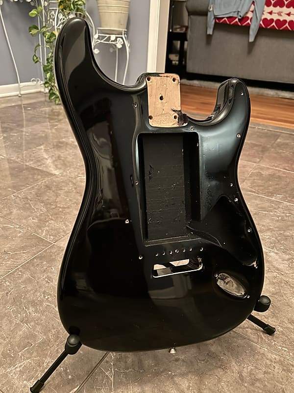 Squier Bullet NC Stratocaster Body 1994 - Black | Reverb