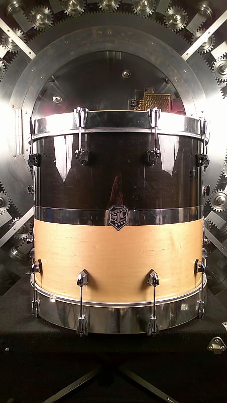 SJC Paramount Kick Drum 18" x 22" 7-Ply Maple Black/Natural | Reverb