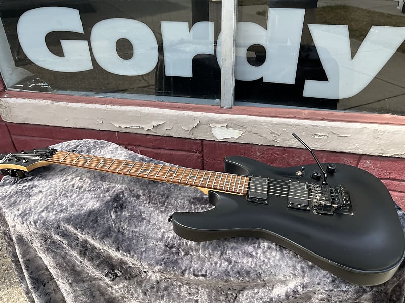 SCHECTER Damien-6 FR - BAT INLAYS! EMG p/u, Satin Black | Reverb