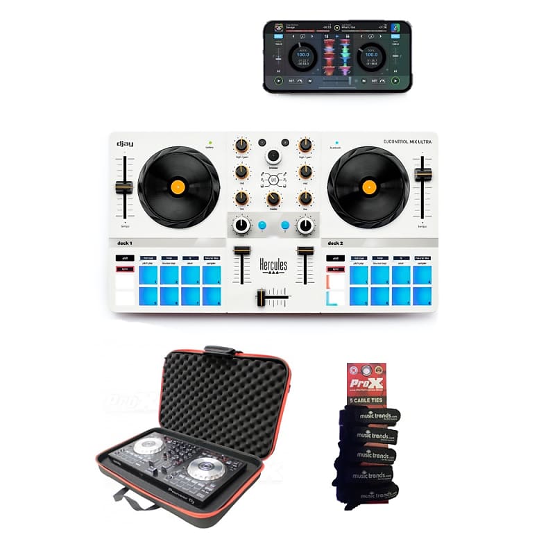 Hercules DJ Control Mix Ultra DJ Controller w/ Case & Ties | Reverb