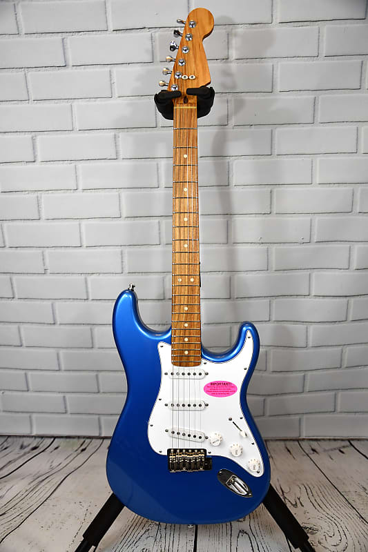 Warmoth Stratocaster in Lake Placid Blue, Canary/Canary Neck, | Reverb