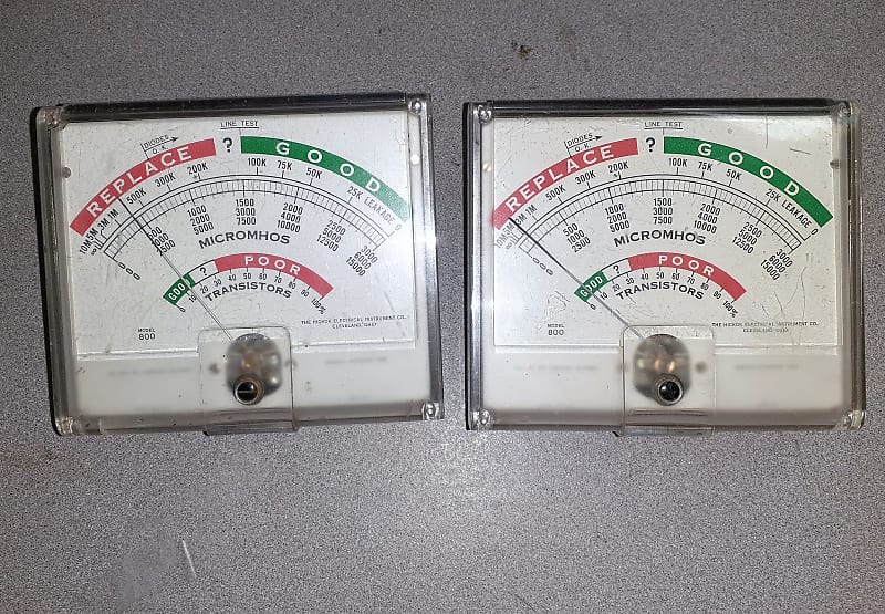 Hickok Meters for model 800 tube testers- parts only | Reverb