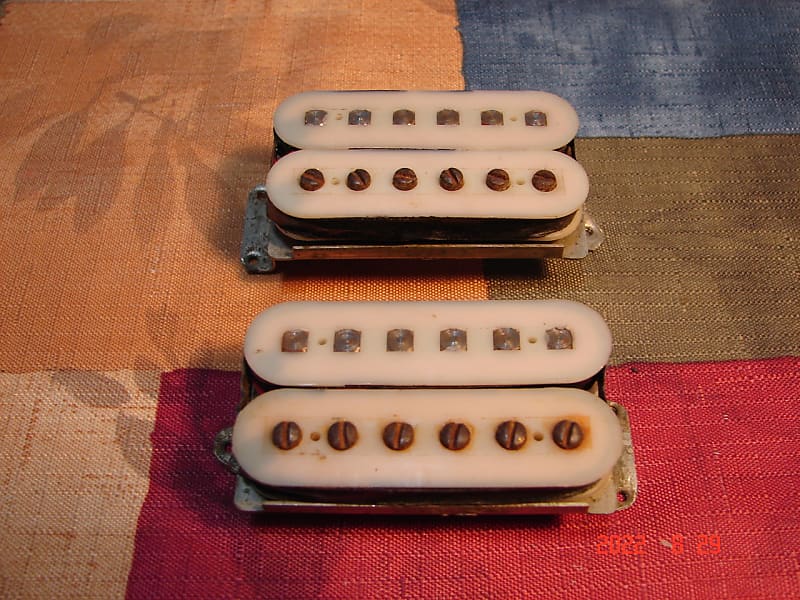 Matched Set of Vintage 1970's Guild Guitar Pickups Humbuckers | Reverb