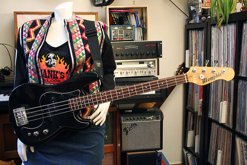 Memphis Short Scale P Bass 1980s - Black | Reverb