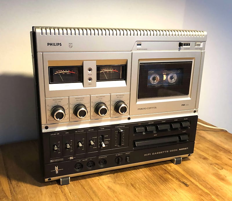Vintage, lovely 1977 Philips N2521 HiFi cassette deck/tape | Reverb