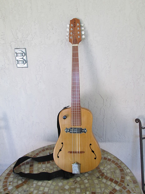 G.S.Monroe 8 string Tenor Guitar 2014 Natural/Amber Shellac | Reverb