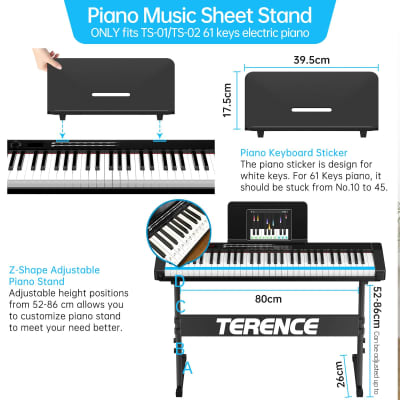 TERENCE Piano Keyboard 61 Keys with Stand Digital | Reverb Deutschland