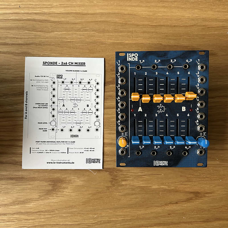 IO Instruments Sponde 2021 - Mixer - Blue/Orange | Reverb