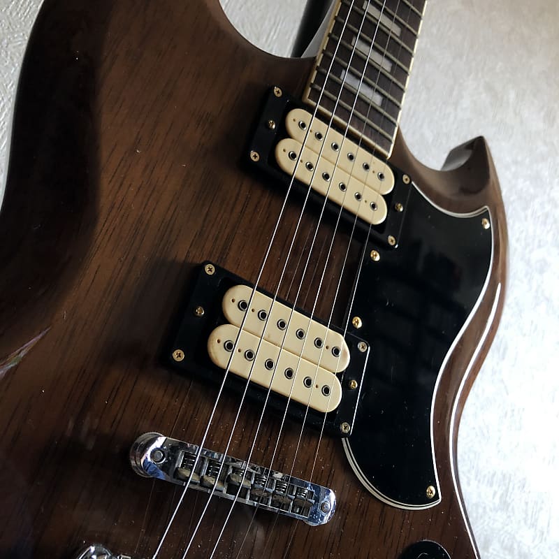 Aria Pro II SG Double Cut DiMarzio PU Antique Brown | Reverb