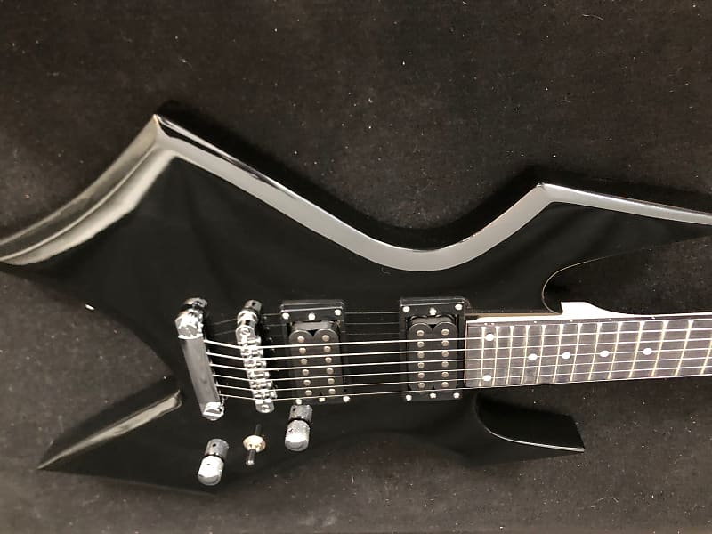 Harley Benton WL-20BK 2024 Black Warlock Style Guitar - Rock | Reverb