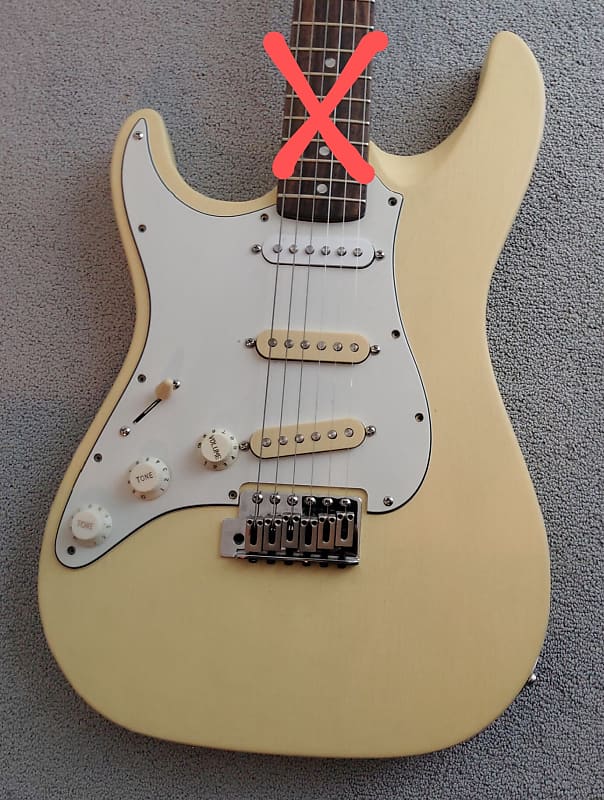 reverse stratocaster body european basswood loaded | Reverb