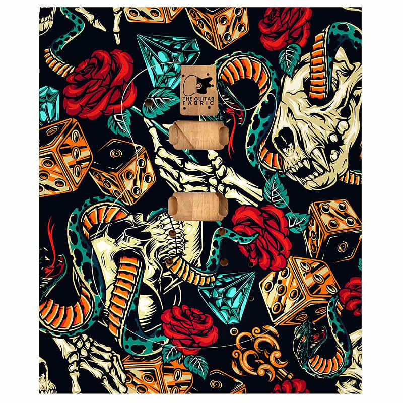 Snake & Skulls Theme Custom Guitar Skin Wrap 50x60 cm. | | Reverb UK