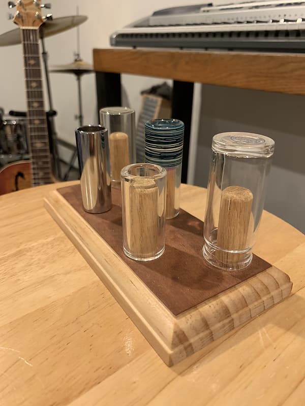 Guitar Slide Wood Display Rack- Holds 5 Slides- For Small to | Reverb