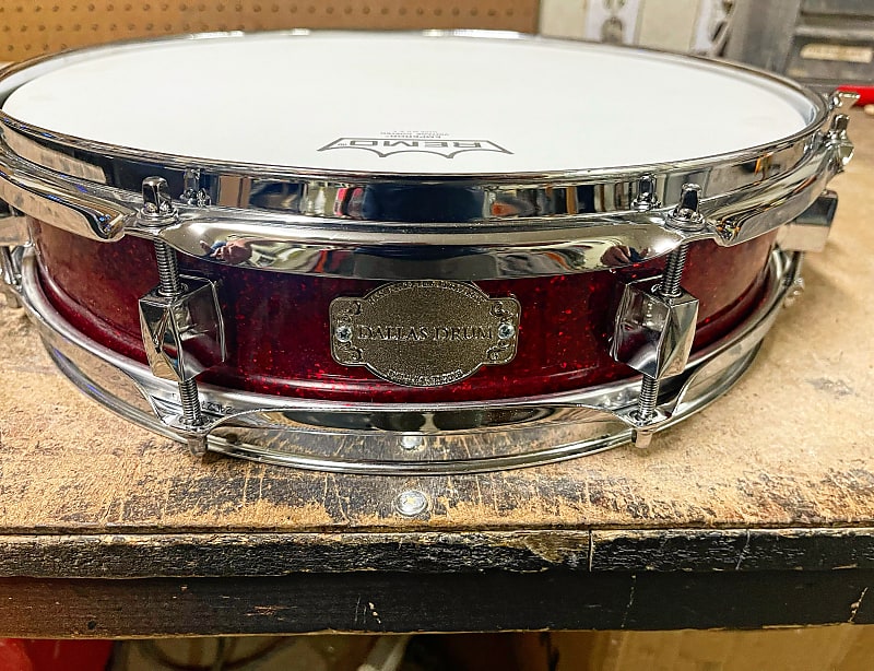 Dallas Drum 14x3 maple pancake snare drum 2024 - red sparkle | Reverb