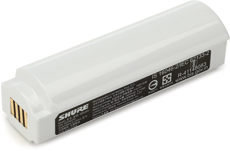 Shure SB920 Rechargeable Lithium-ion Battery Pack | Reverb