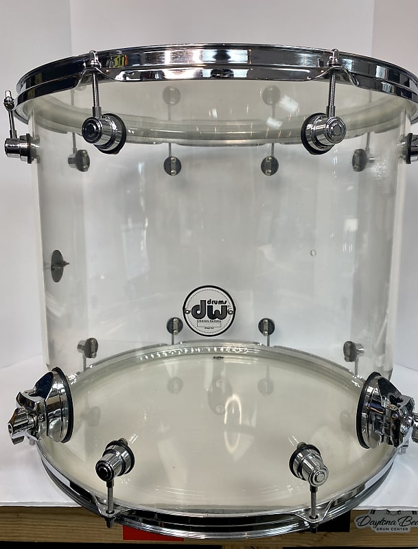 DW Design Series Acrylic Floor Tom - 16 x 18 inch - Clear | Reverb
