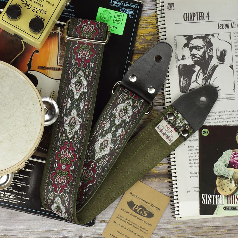 Handmade Guitar Strap model Green Doe, Hippie Strap for | Reverb