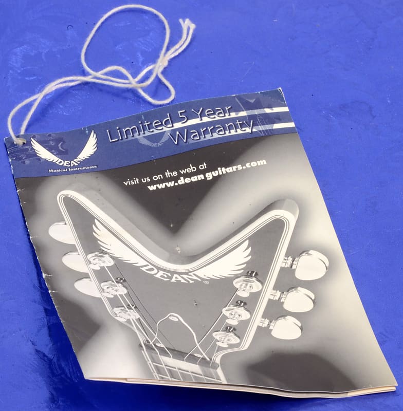 Dean Hang Tag With Warranty Card For EDGE Q4 Bartolini Active | Reverb