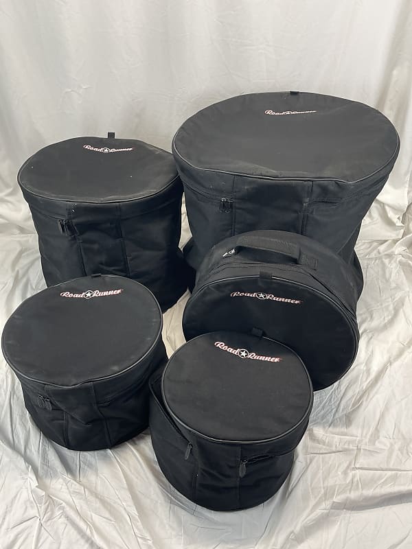 Road Runner 5pc drum bag set 10/12/16/22/SD 2010’s Black | Reverb