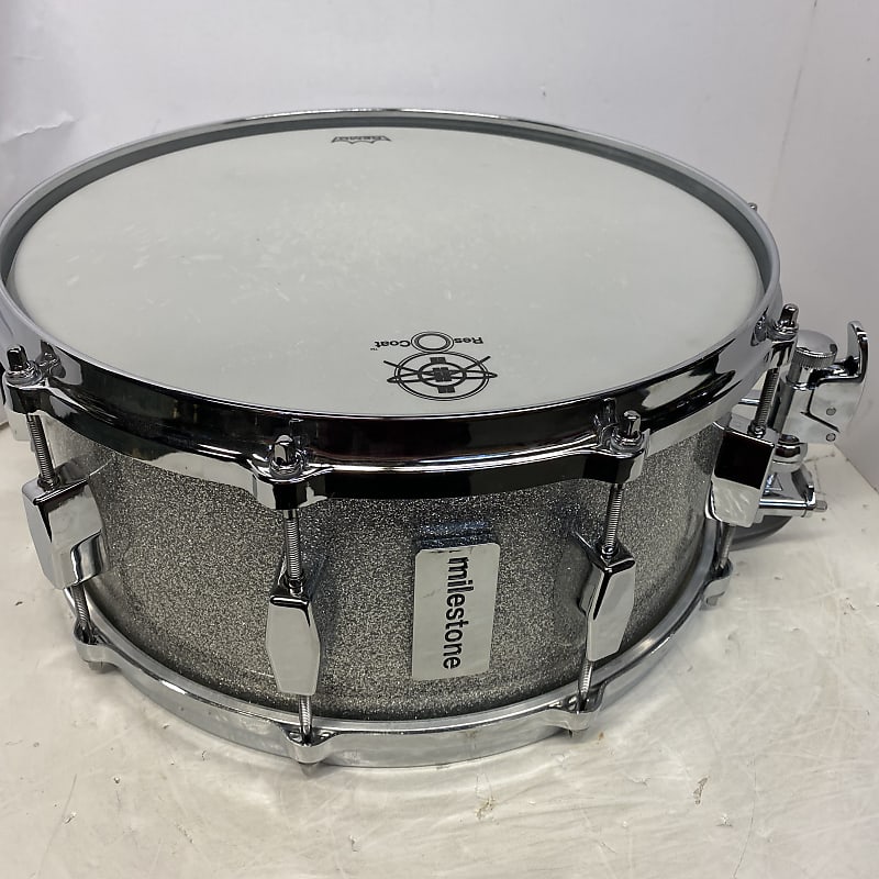 Milestone 14" x 6.5" Fiberglass Snare Founders Model - Silver | Reverb