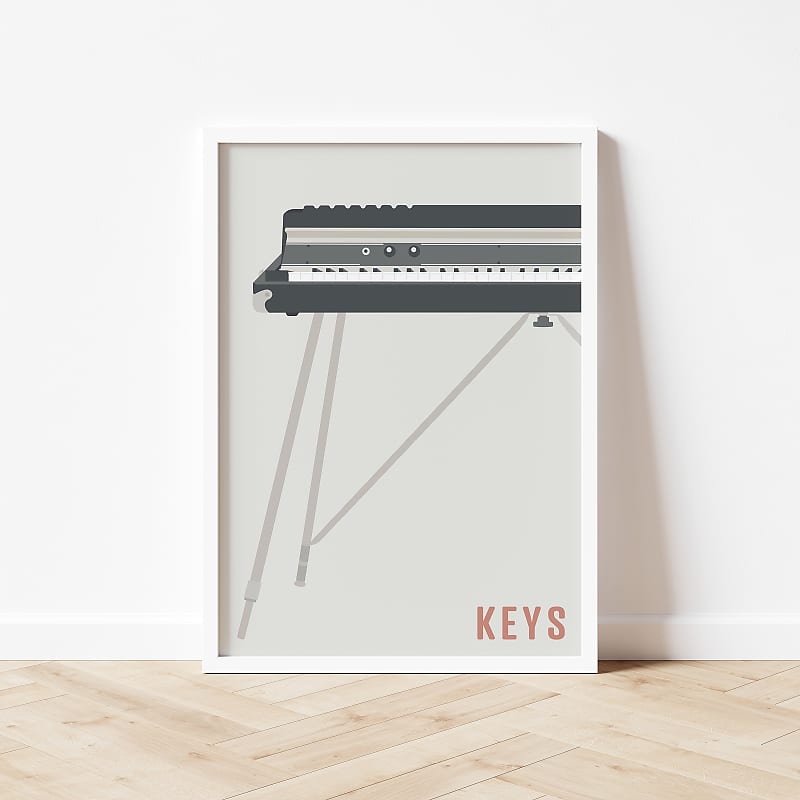 Rhodes Electric Piano Print - Retro Music Poster, Fender | Reverb
