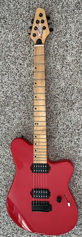 Samick Blues Saraceno radio ten red electric guitar Trans | Reverb