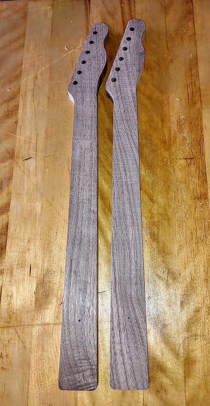 Walnut billet telecaster blanks 2 necks 2024 - Unfinished | Reverb