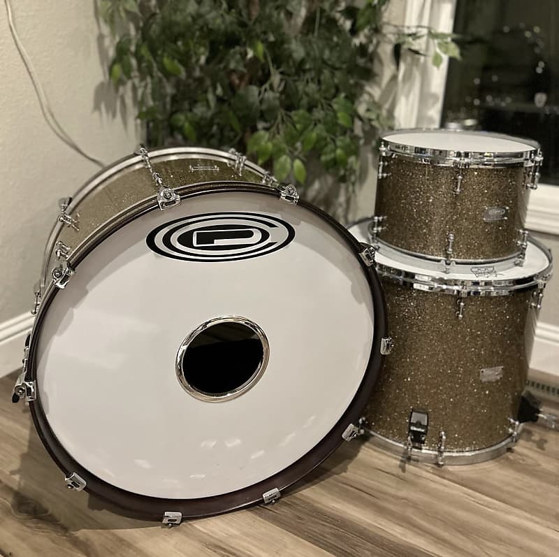 OCDP Custom Mid-2000s - Ginger Glitter 3-Piece Custom Drum | Reverb