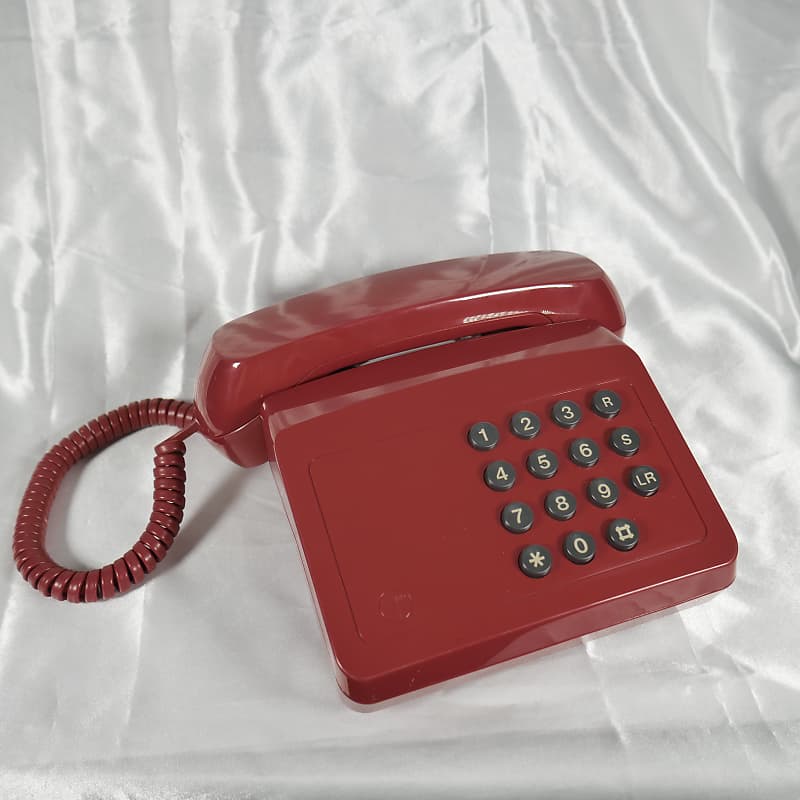 British Telecom Lo-Fi Vintage Phone Microphone 1980s Red | Reverb