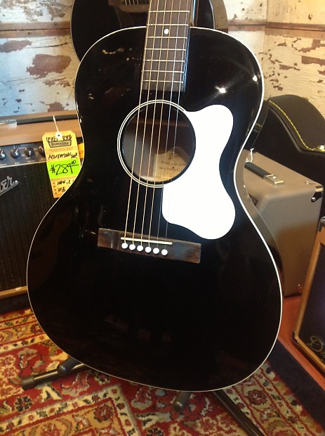 The Loar LO-16 "OO" Style Black Gloss Small Body Parlor | Reverb
