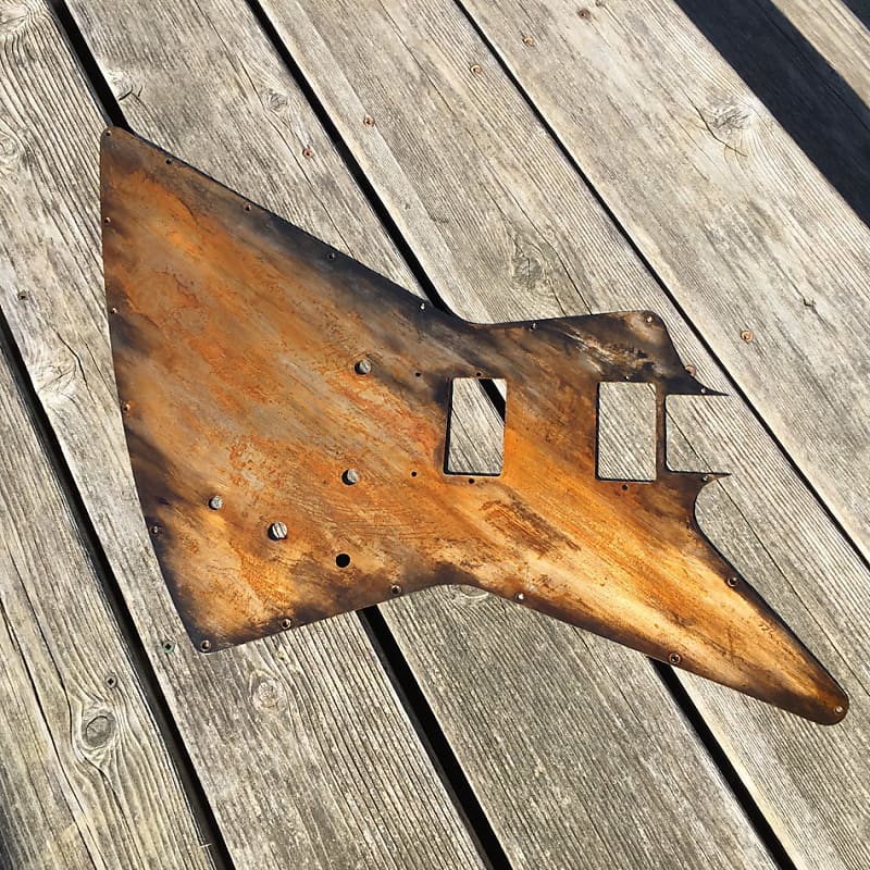 Rusted Relic Steel Skin Explorer cut with rust patina. Metal | Reverb